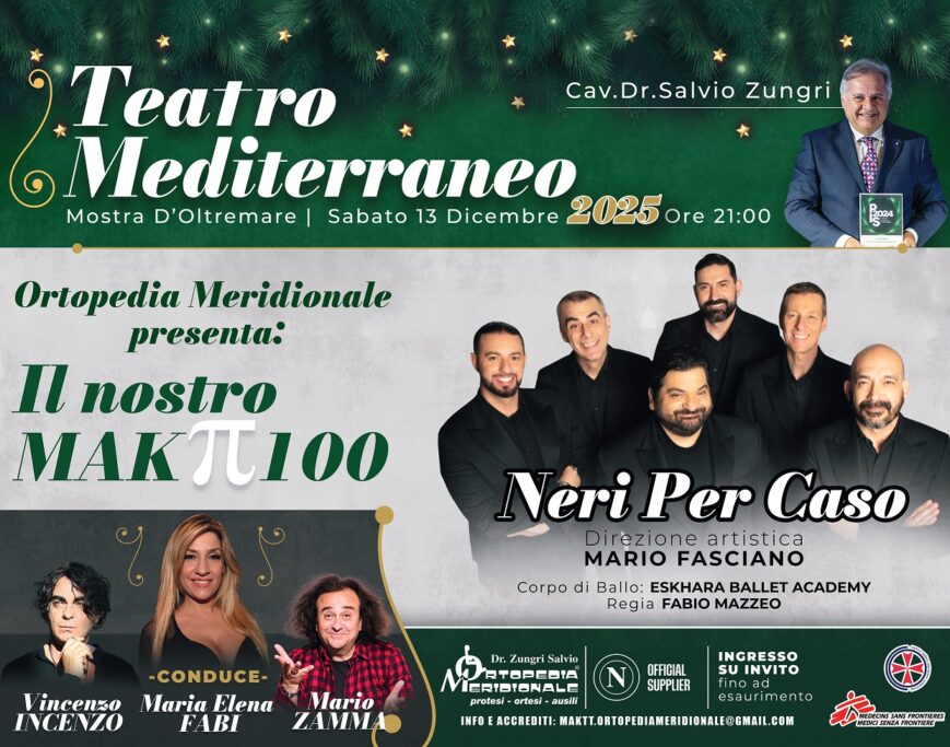 “Mak p 100”, serata di beneficenza al Teatro Mediterraneo di Napoli il ...